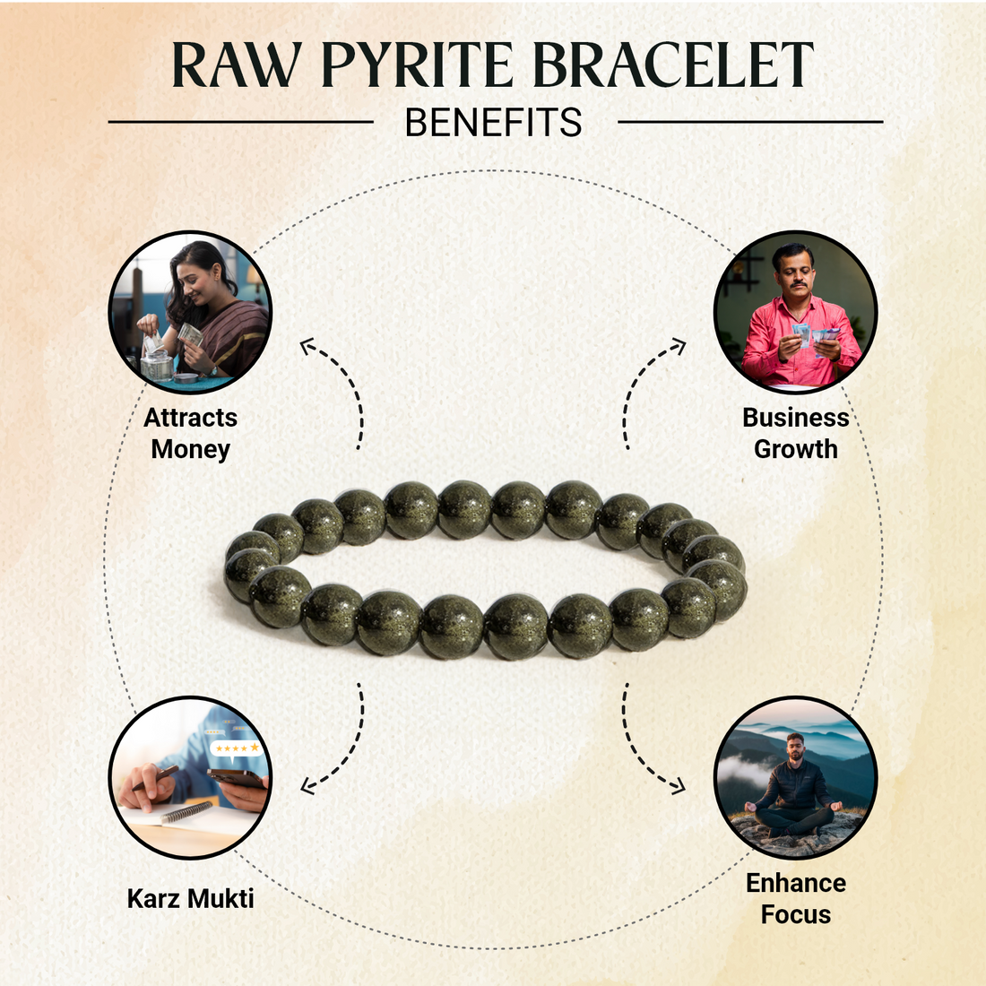 Raw Pyrite Bracelet – Astrotalk